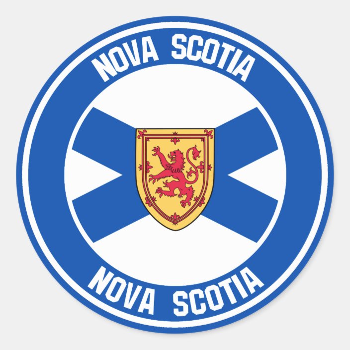 Nova Scotia Round Emblem Classic Round Sticker | Zazzle.com