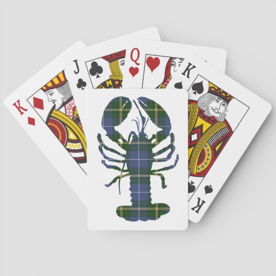 Nova Scotia Tartan Lobster playing cards | Zazzle.com