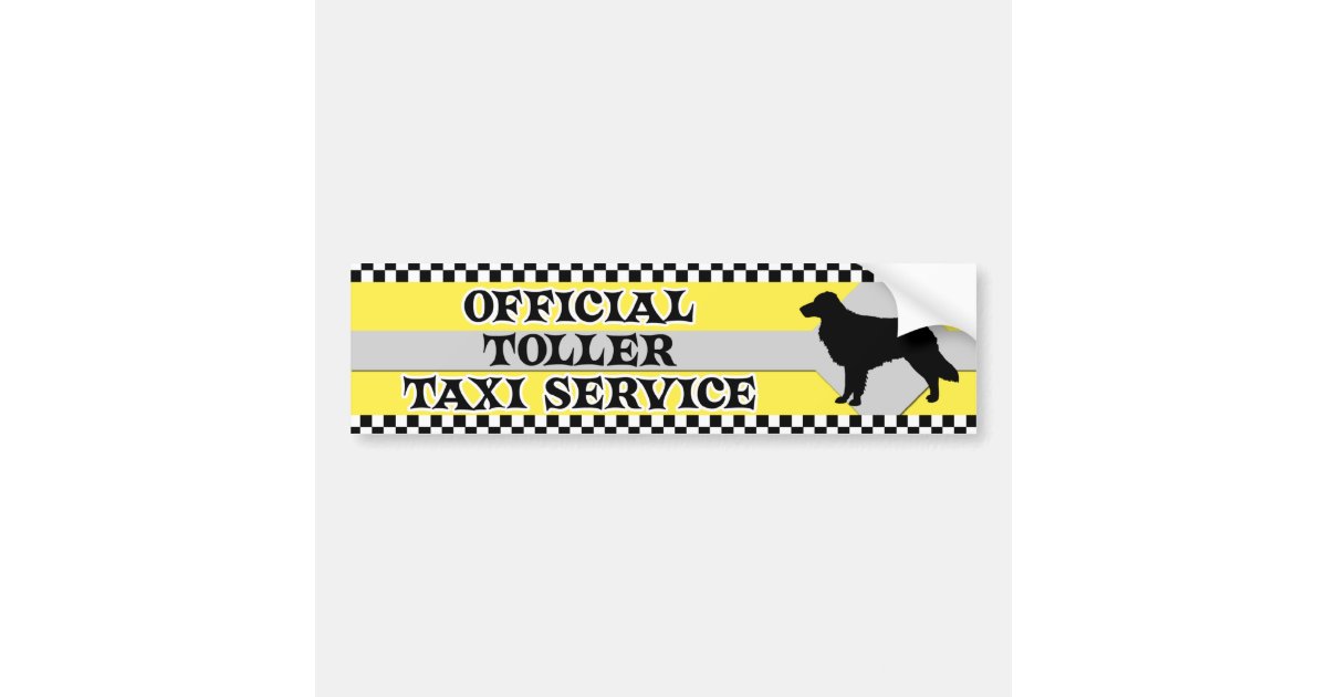 Nova Scotia Toller Taxi Service Bumper Sticker | Zazzle