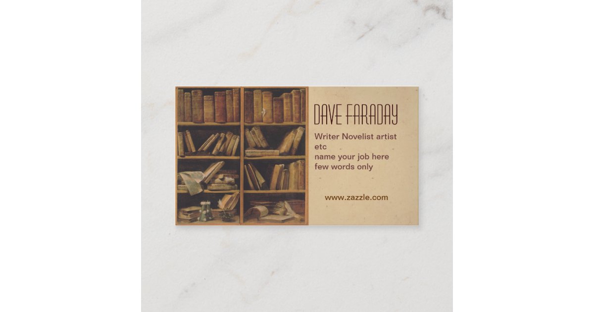 novelist book writer author business card | Zazzle