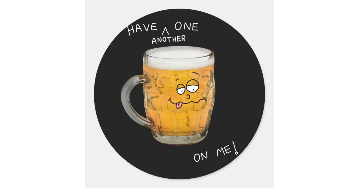 novelty beer monster sticker | Zazzle