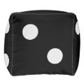 Novelty Black and White Dice Monochrome Oversized Pouf | Zazzle