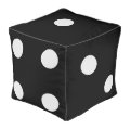 Novelty Black and White Dice Monochrome Oversized Pouf | Zazzle