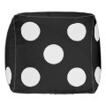 Novelty Black and White Dice Monochrome Oversized Pouf | Zazzle