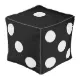 Novelty Black and White Dice Monochrome Oversized Pouf | Zazzle