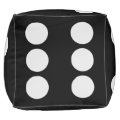 Novelty Black and White Dice Monochrome Oversized Pouf | Zazzle