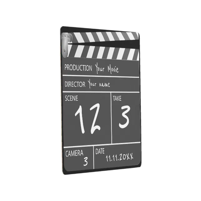 Novelty Personalized Custom Movie Clapperboard Metal Print | Zazzle