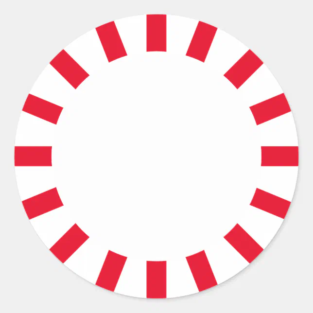 Novelty Red and White Peppermint Candy Classic Round Sticker | Zazzle