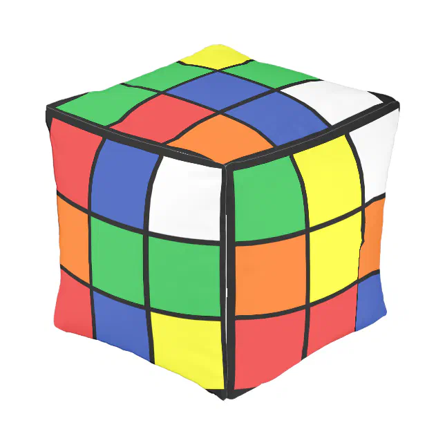 Novelty Square Retro Cube Game Outdoor Pouf | Zazzle