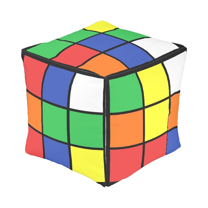 Novelty Square Retro Cube Game Outdoor Pouf | Zazzle.com