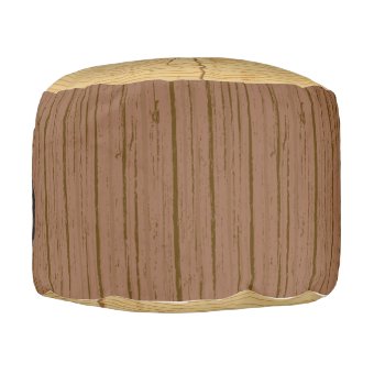Novelty Woodland Forest Tree Stump Owl Pouf | Zazzle