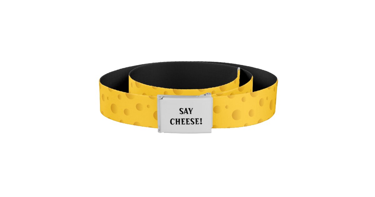Novelty yellow swiss cheese costume canvas belt | Zazzle