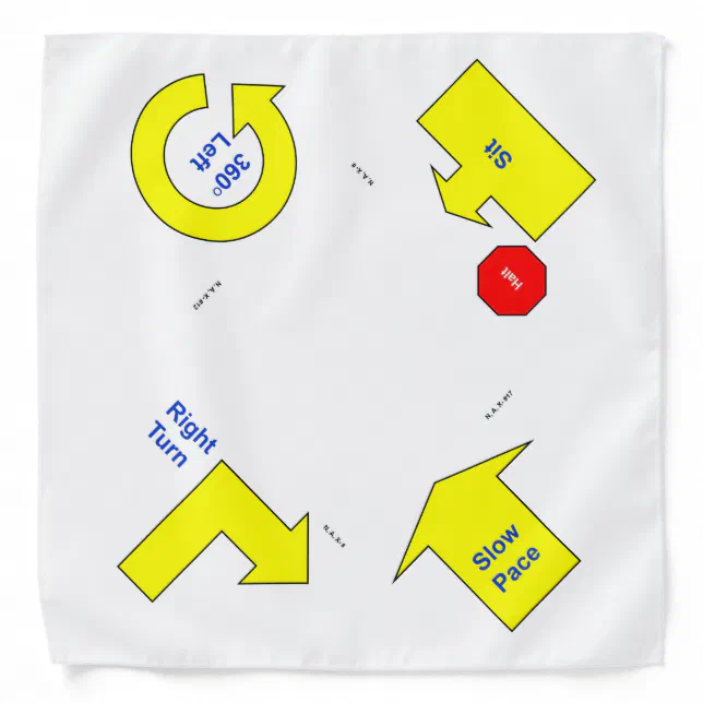 Novice Rally Obedience Signs Bandana | Zazzle