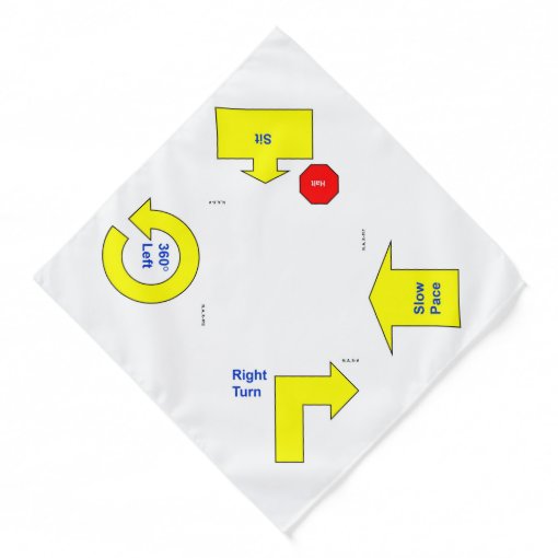 Novice Rally Obedience Signs Bandana | Zazzle