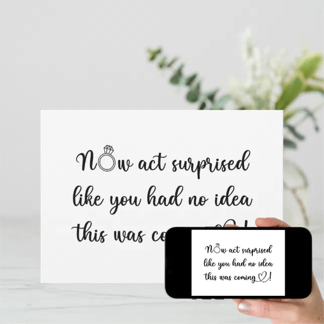 Now act surprised Flat Greeting Card | Zazzle