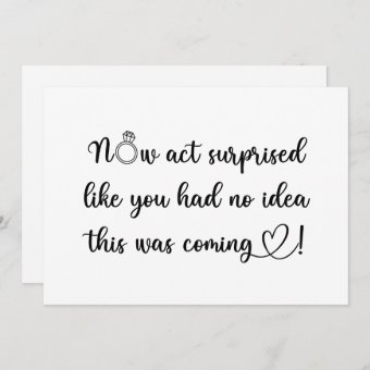 Now act surprised Flat Greeting Card | Zazzle