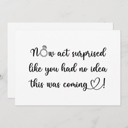 Now act surprised Flat Greeting Card | Zazzle