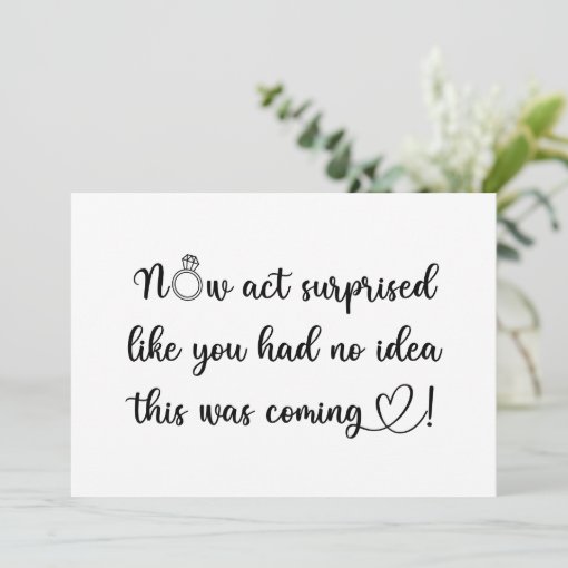 Now act surprised Flat Greeting Card | Zazzle