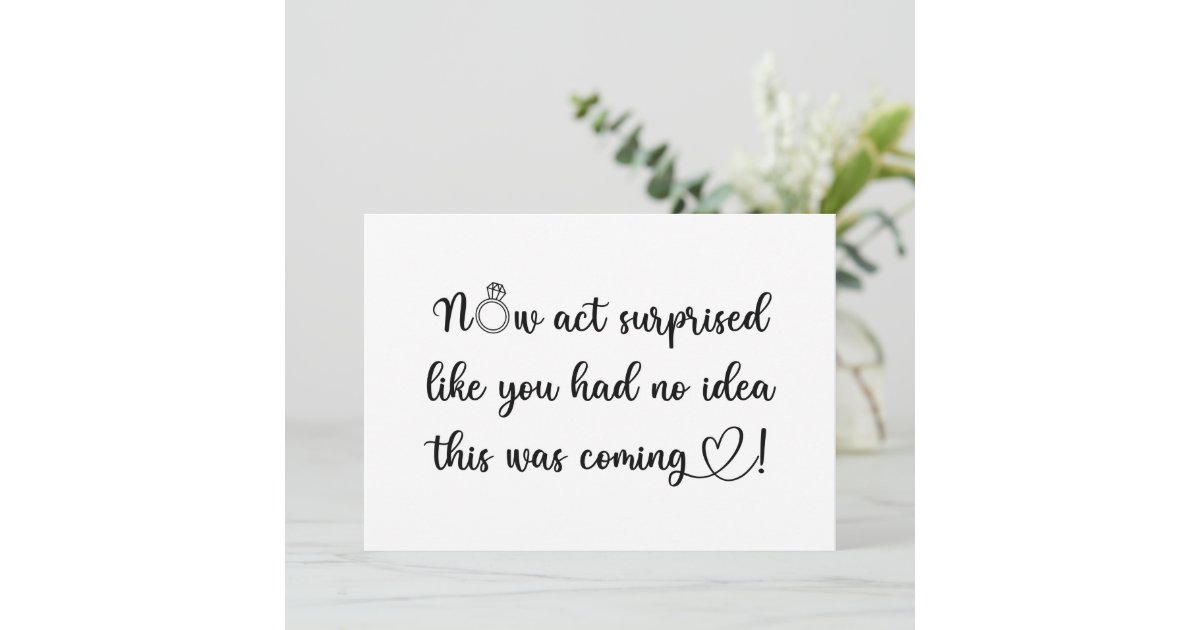 Now act surprised Flat Greeting Card | Zazzle