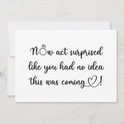 Now act surprised Flat Greeting Card | Zazzle