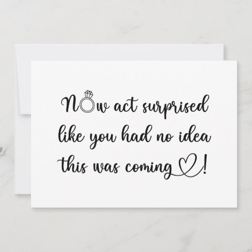 Now act surprised Flat Greeting Card | Zazzle