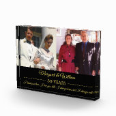 Now and Then Photos Gold Text Anniversary Photo | Zazzle