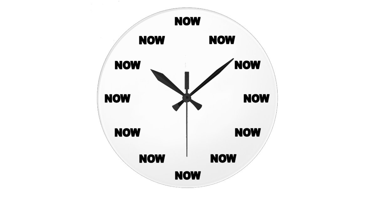 Now Clock (White) #1 | Zazzle.com