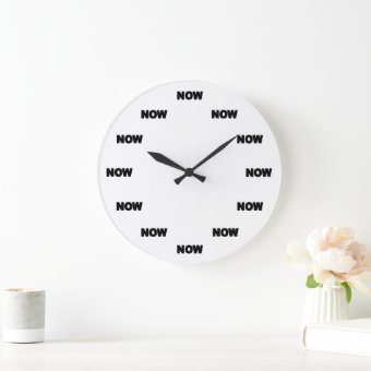 Now Clock (White) #1 | Zazzle