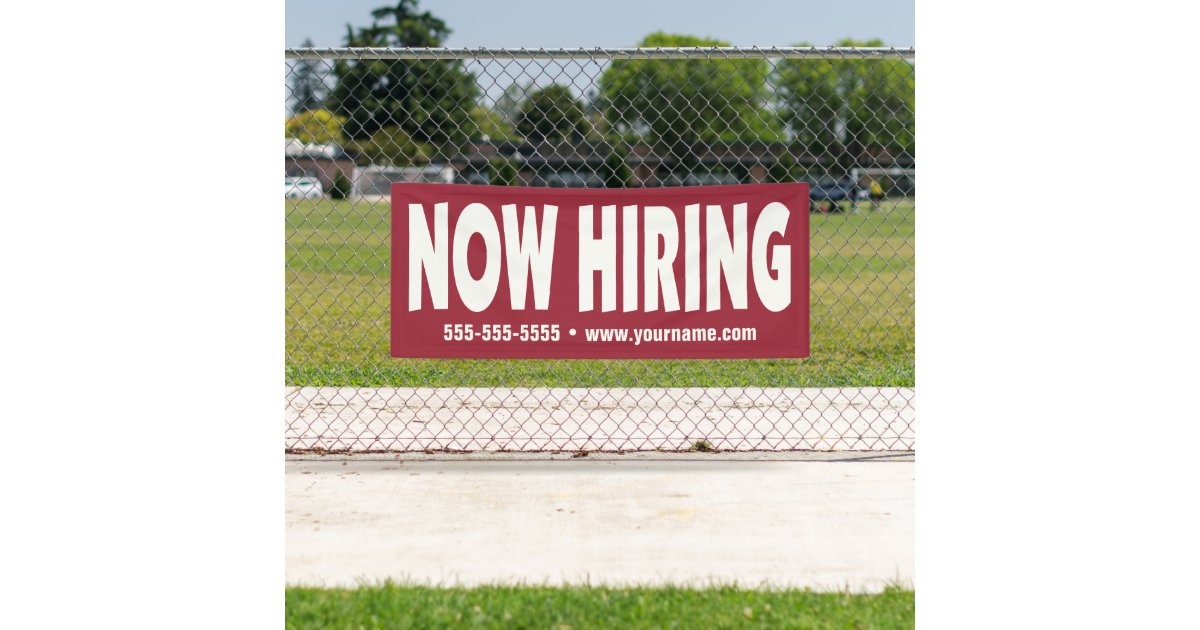 Now Hiring Banner | Zazzle