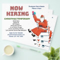 Now Hiring Help Business Christmas Holidays Custom Flyer | Zazzle