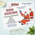 Now Hiring Help Business Christmas Holidays Custom Flyer | Zazzle
