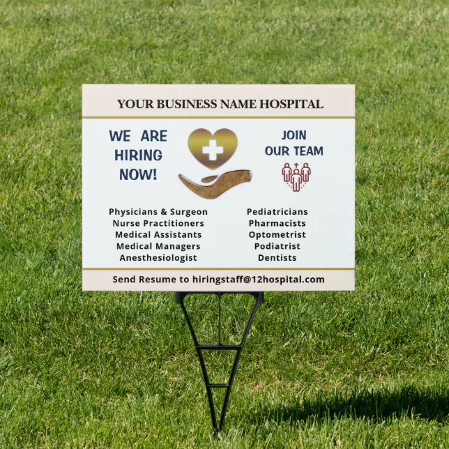 Now Hiring Help Wanted Employees Personalize Sign | Zazzle