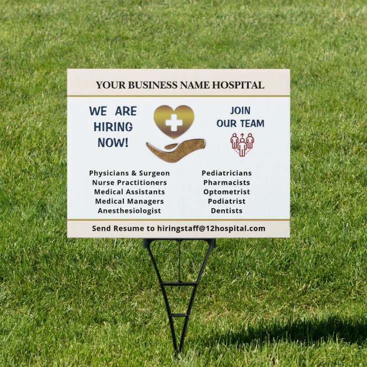 Now Hiring Help Wanted Employees Personalize Sign | Zazzle