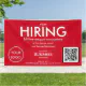 Now Hiring Modern Red Business Logo QR Code Banner | Zazzle