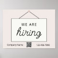 Now Hiring Window Sign | Zazzle