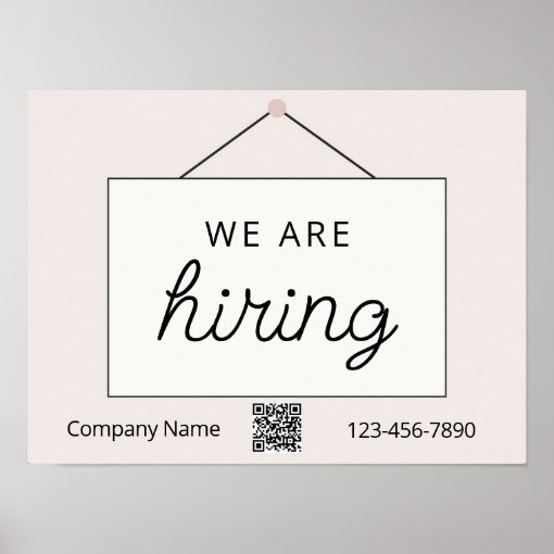 Now Hiring Window Sign | Zazzle