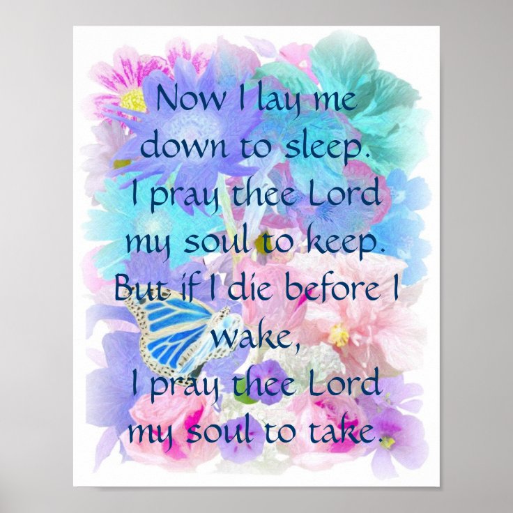 "Now I Lay Me Down to Sleep" Art Print | Zazzle