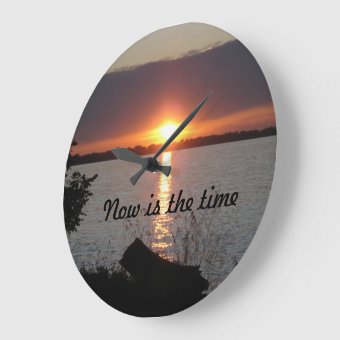 Now is the Time Wall Clock | Zazzle