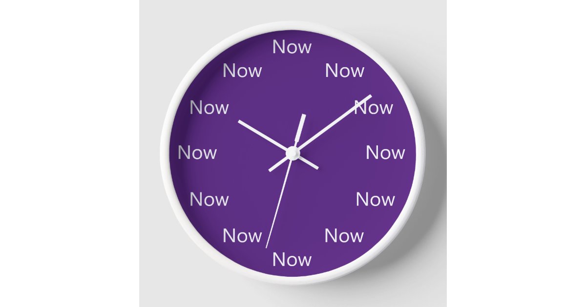 Now is Zen™ Change Background Color Clock | Zazzle