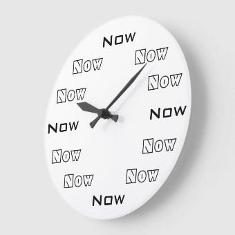 Now Large Clock | Zazzle