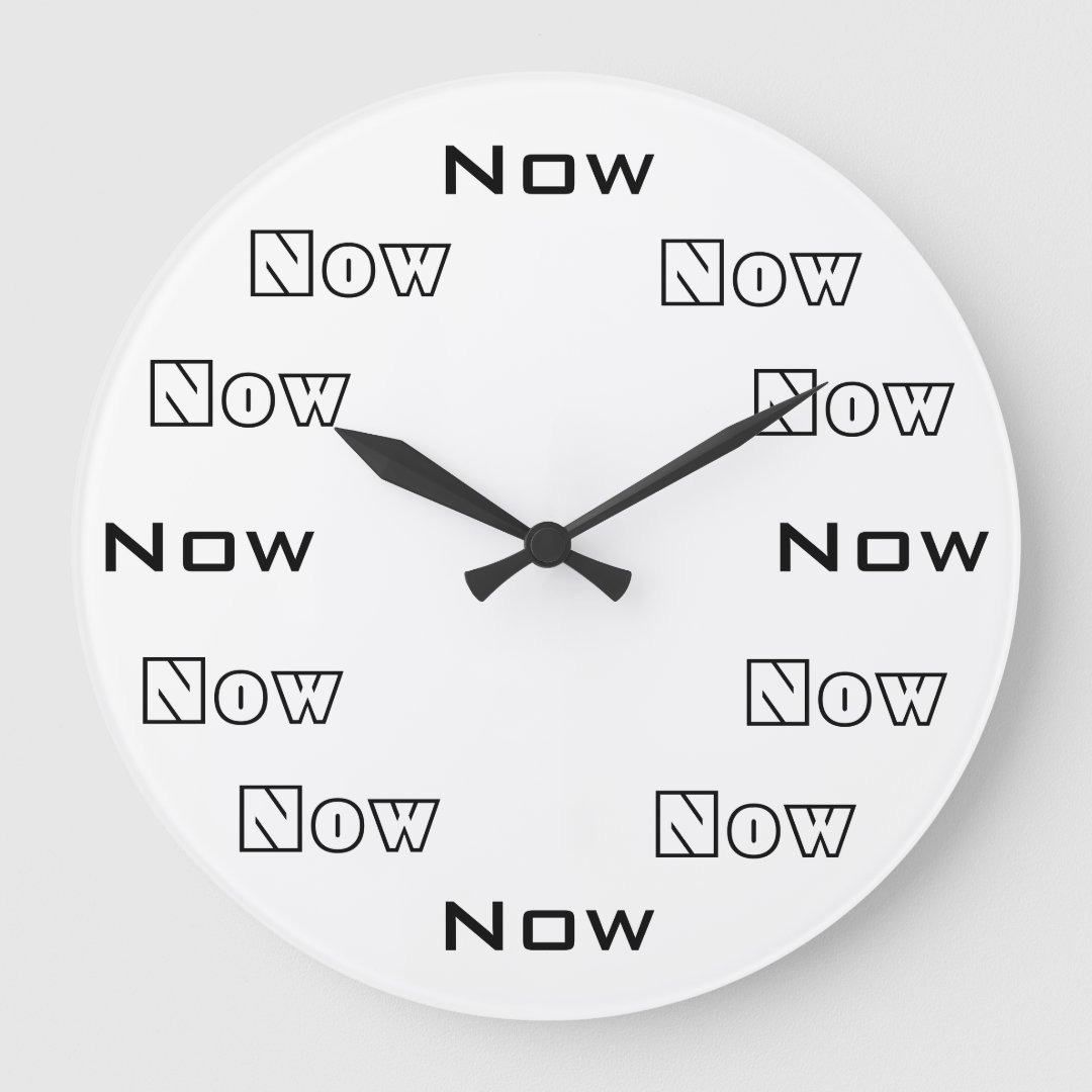 Now Large Clock | Zazzle