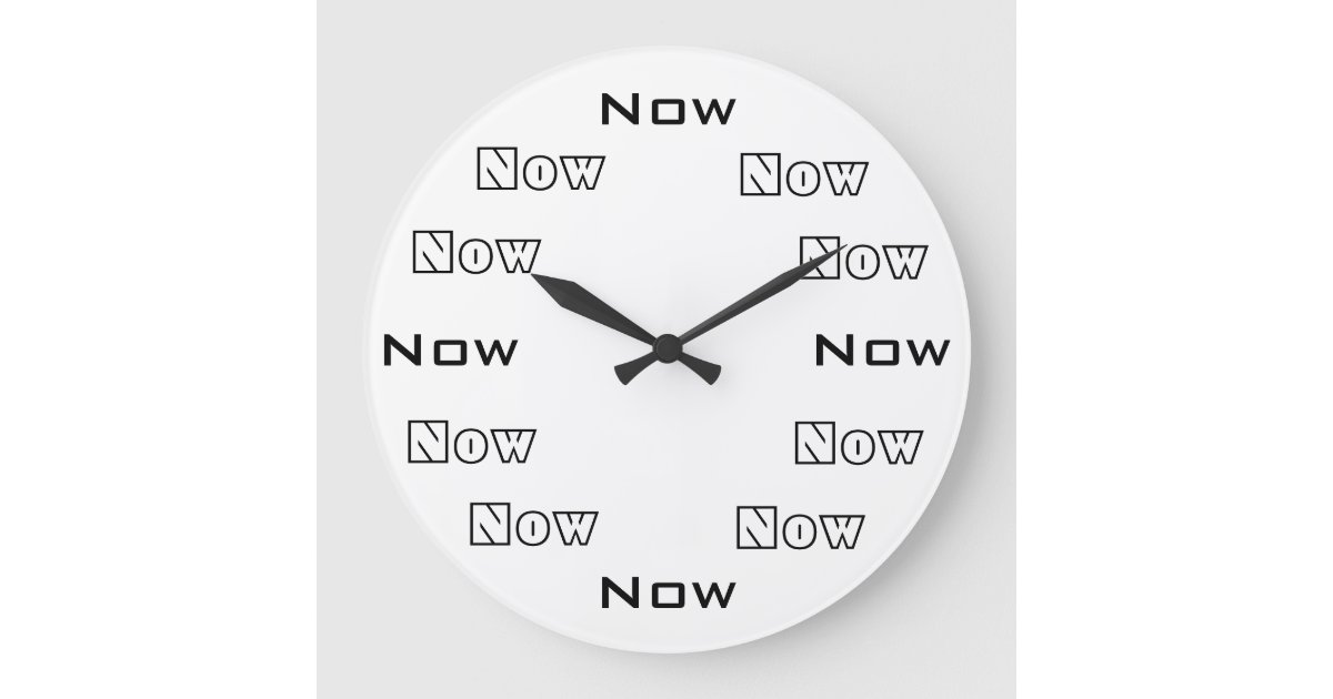 Now Large Clock | Zazzle
