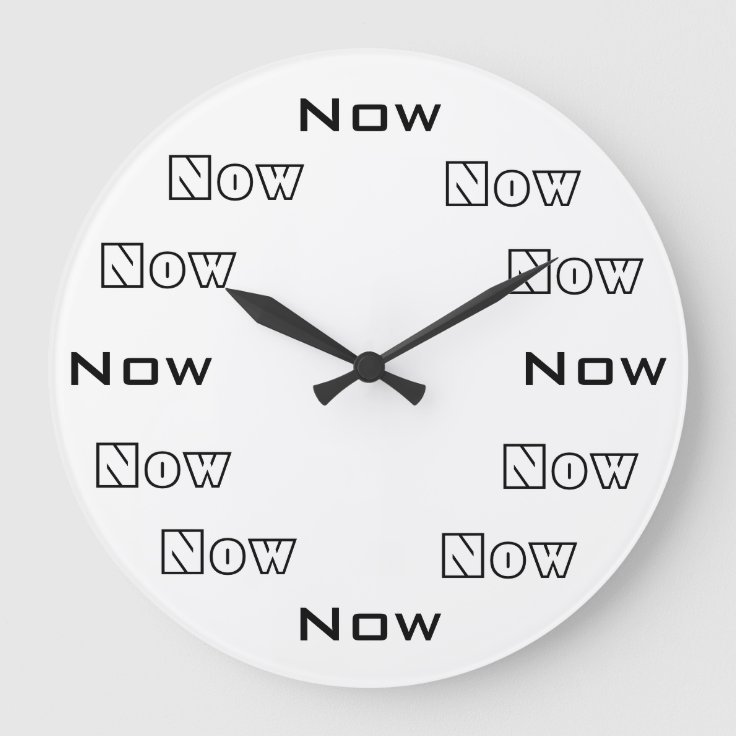 Now Large Clock | Zazzle