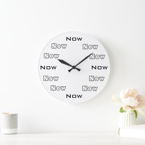 Now Large Clock | Zazzle