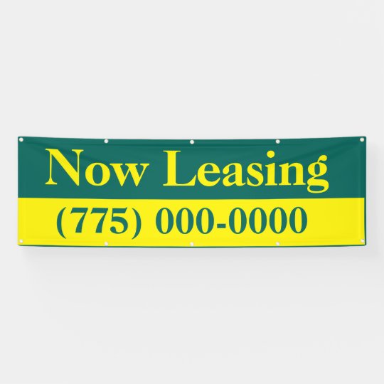 Now Leasing 8' Outdoor Vinyl Banner | Zazzle.com
