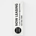 Now Leasing Apartments Black and White Your Logo Banner | Zazzle