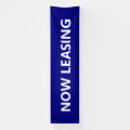 Now Leasing Blue and White Apartment Rental Banner | Zazzle