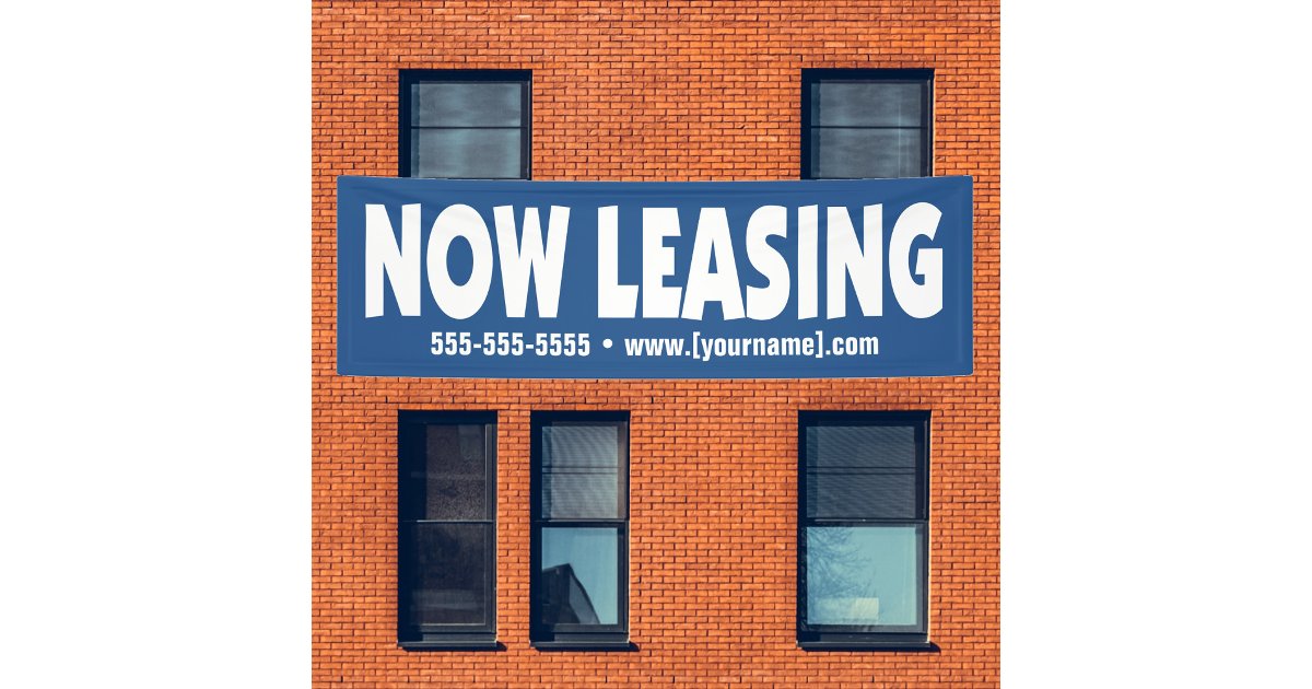 Now Leasing Sign Banner | Zazzle