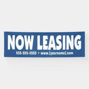 Now Leasing Sign Banner | Zazzle