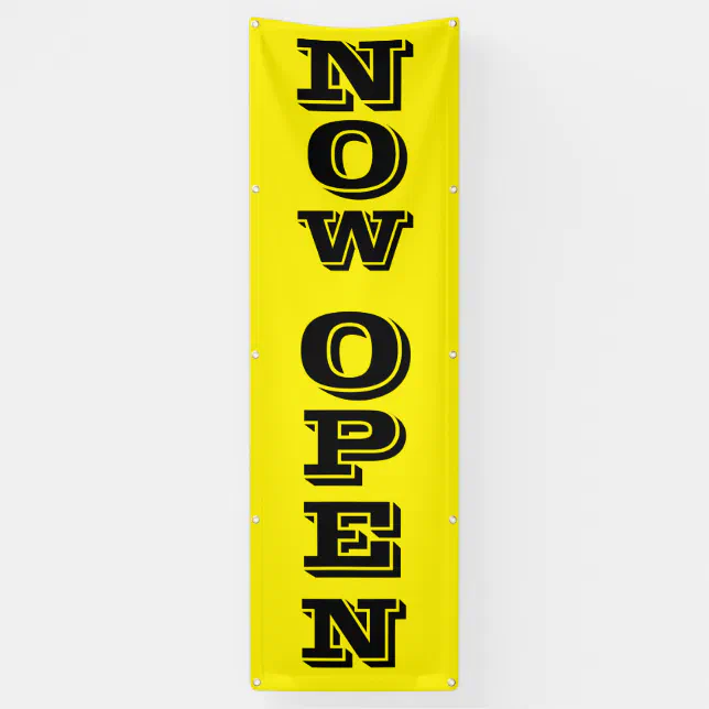 Now Open Banner | Zazzle